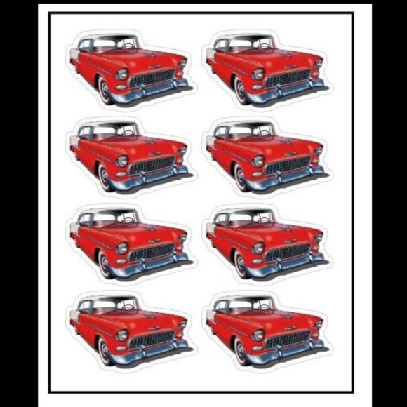 Wall Decor | 1955 Chevy Chevrolet Laminated Stickers 517 | Poshmark